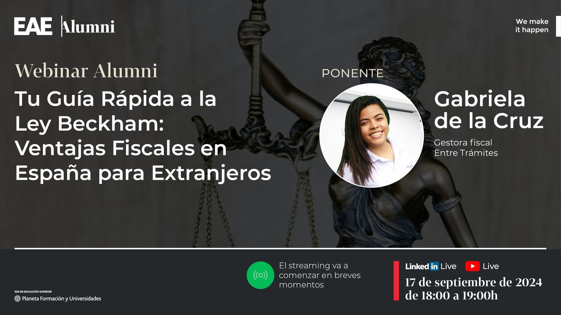Webinar: Tu Guía Rápida a la Ley Beckham | Alumni | EAE Barcelona Business School
